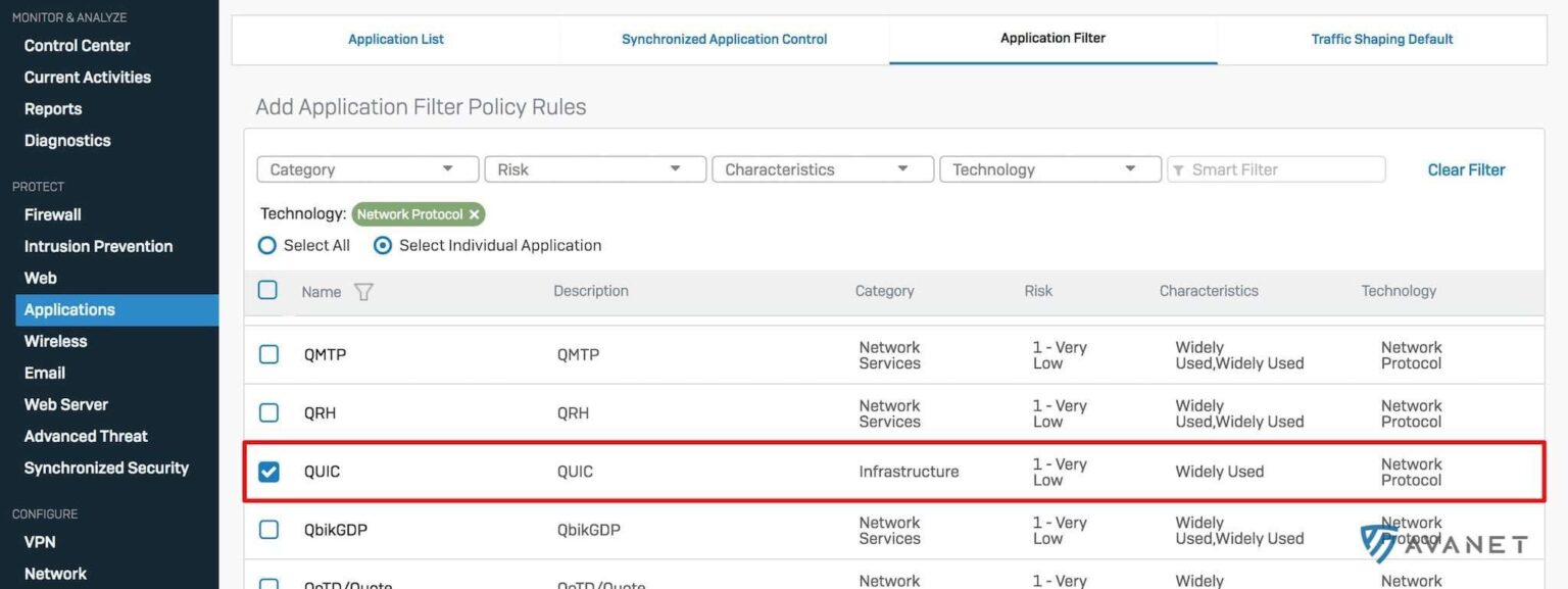 Sophos Firewall and the QUIC protocol