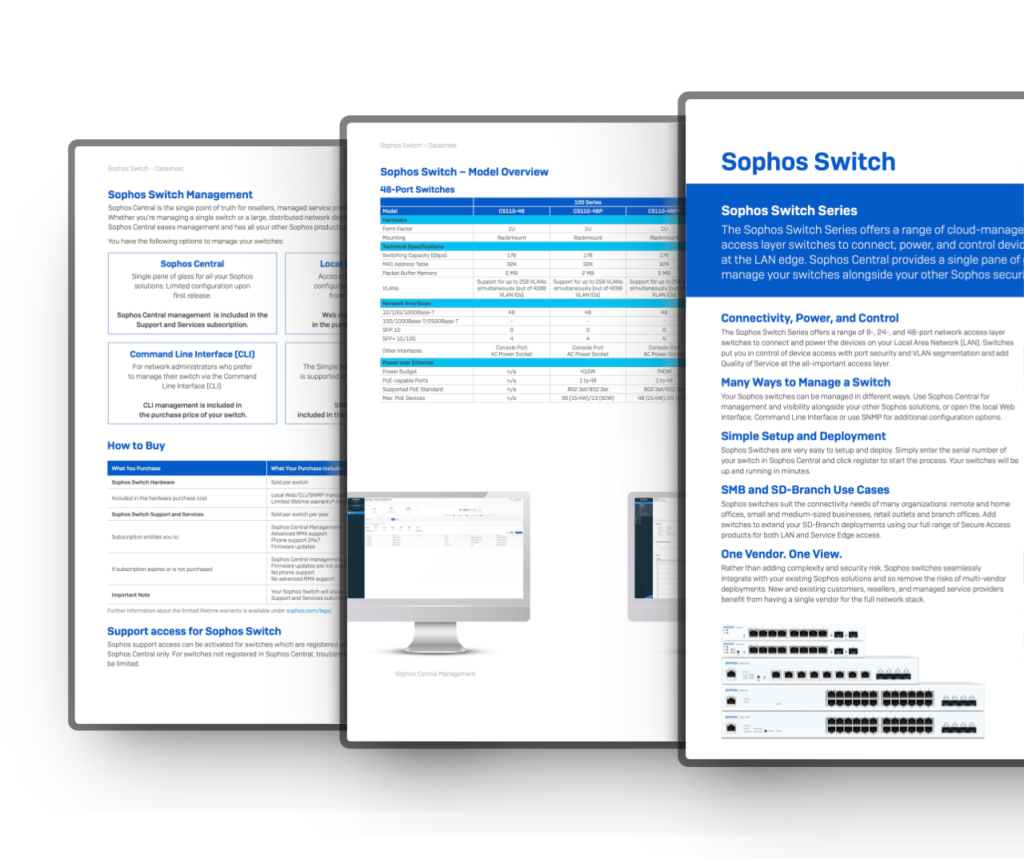 Sophos Switch CS101-8 - 8 port [C18ATCHEK] - Avanet