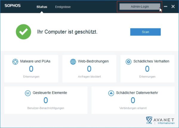 Disable Sophos Central tamper protection