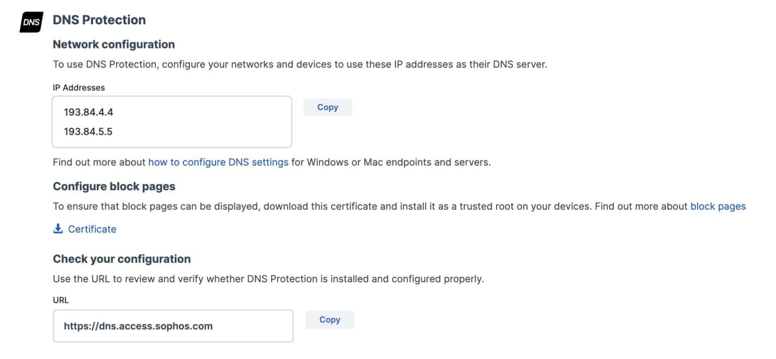 Sophos DNS Protection – Free in Xstream Protection