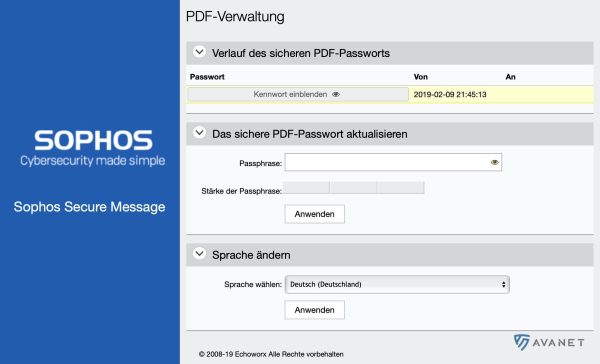 Sophos Central Email Encryption - field report