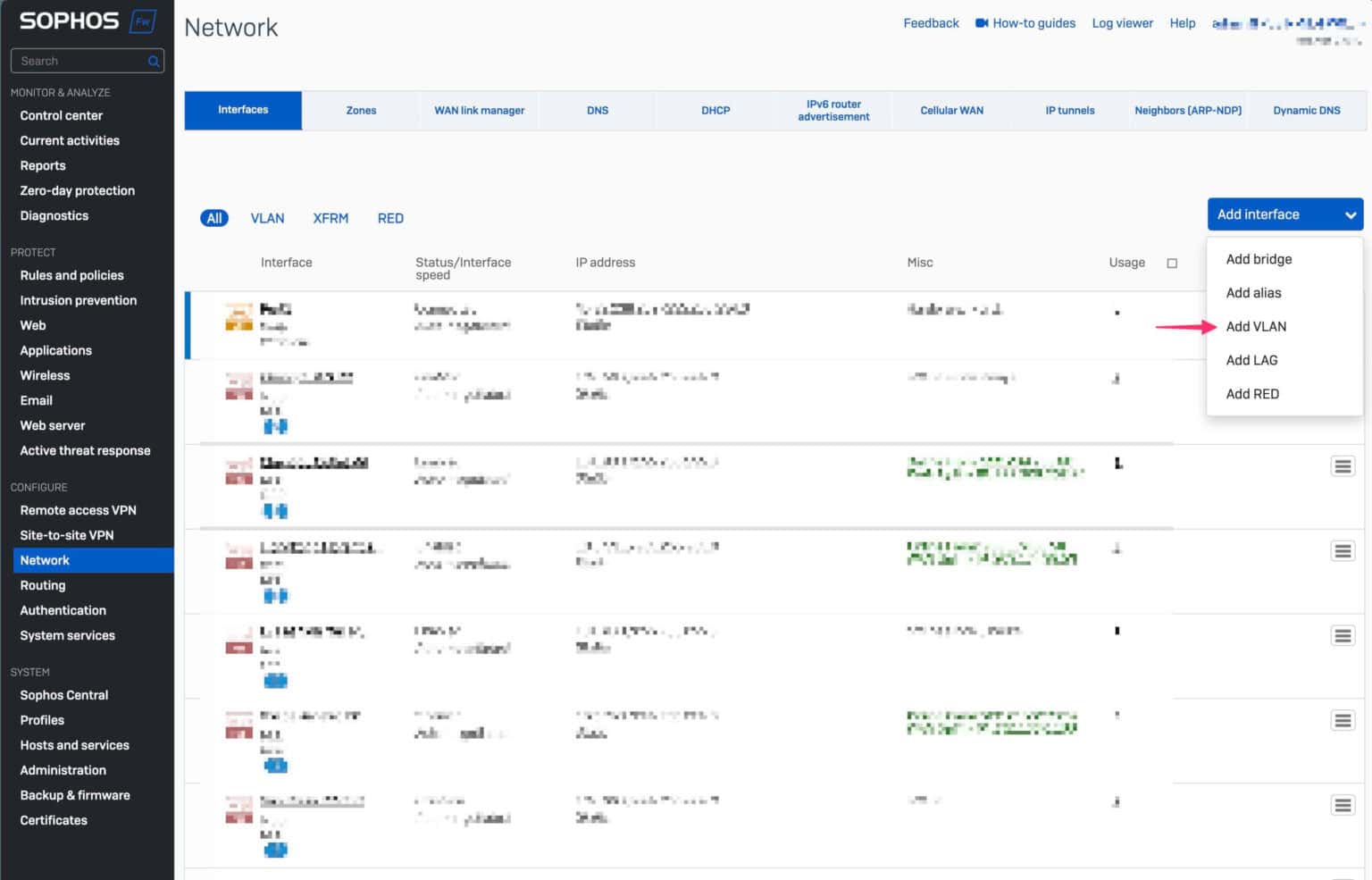 VLAN konfigurieren auf Sophos Firewall und UniFi Switch