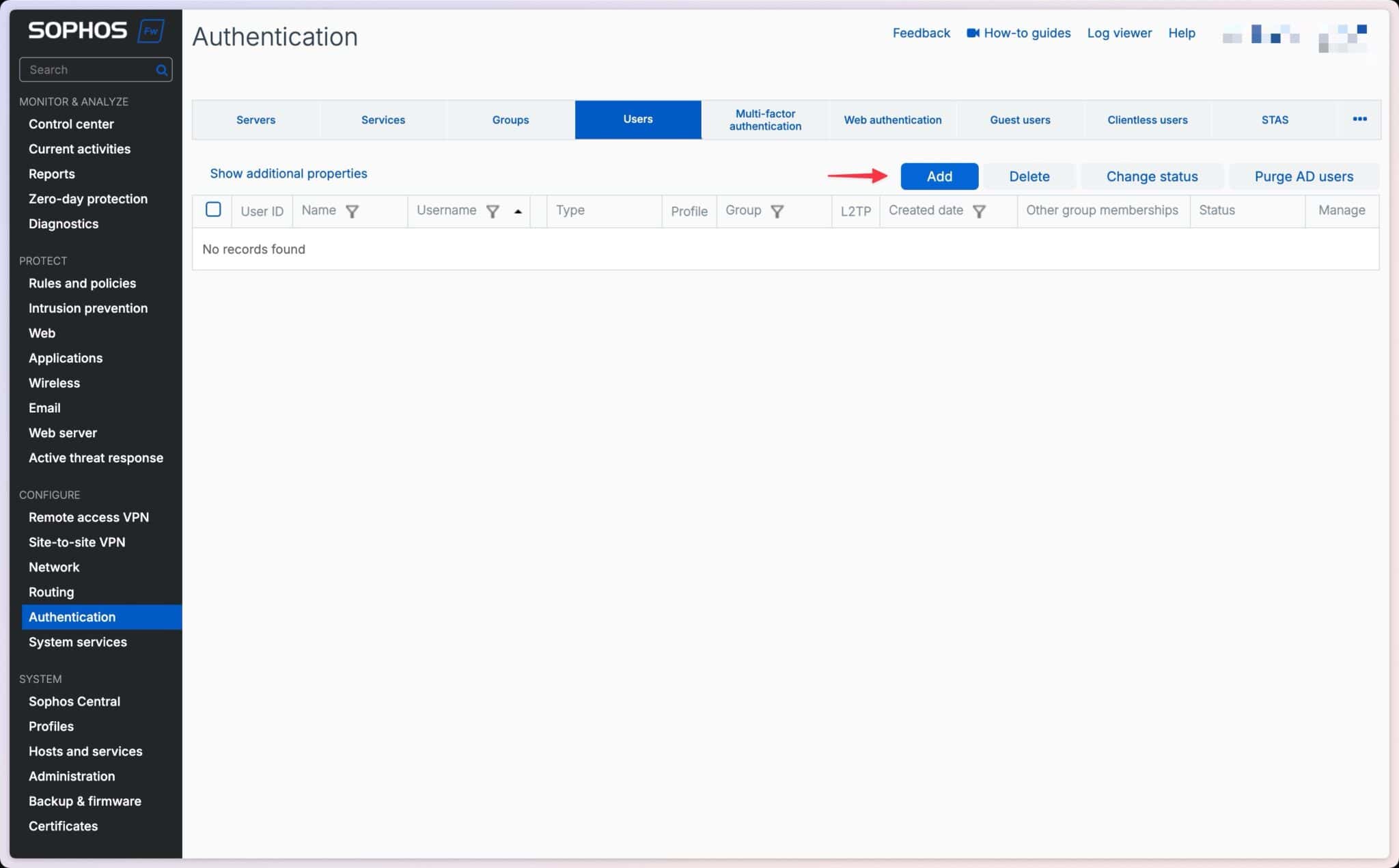Setting up Avanet support access to Sophos Firewall