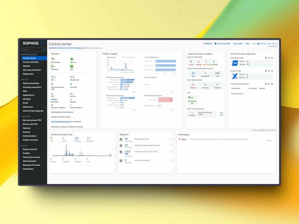 Sophos Firewall v21: New functions and improvements