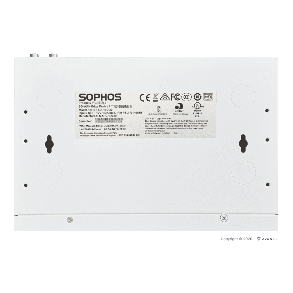 Sophos SD-RED 20 Appliance [R20ZTCHMR] - Avanet