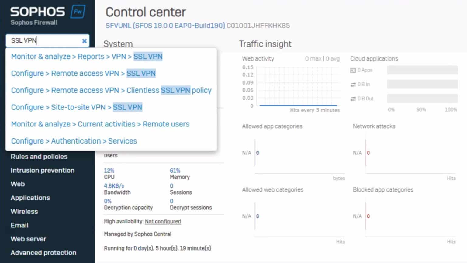 Sophos SFOS v19 EAP1 - Overview of all new features