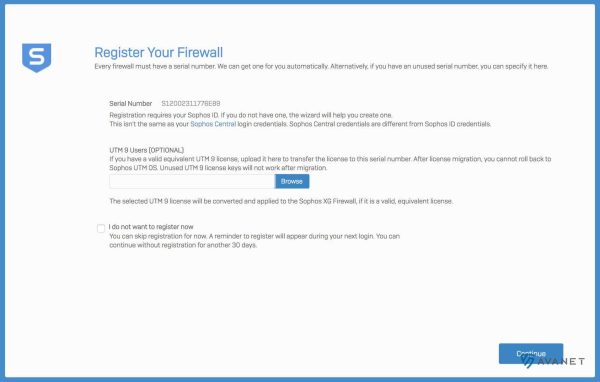 Migrate Sophos UTM license to the SFOS